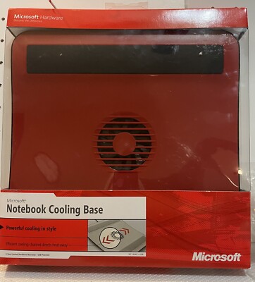 Microsoft Notebook Cooling Base Microsoft Hardware USB Powered Red ...