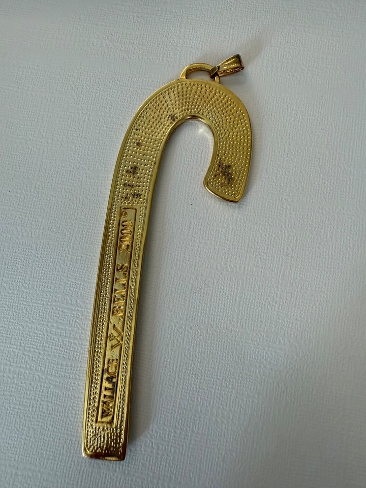 2000 Wallace Annual Candy Cane Ornament, 20th in Series w/box, pouch ...