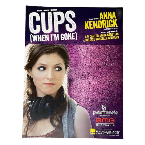 Cups Sheet Music Piano Vocal Anna Kendrick New Hal Leonard | eBay