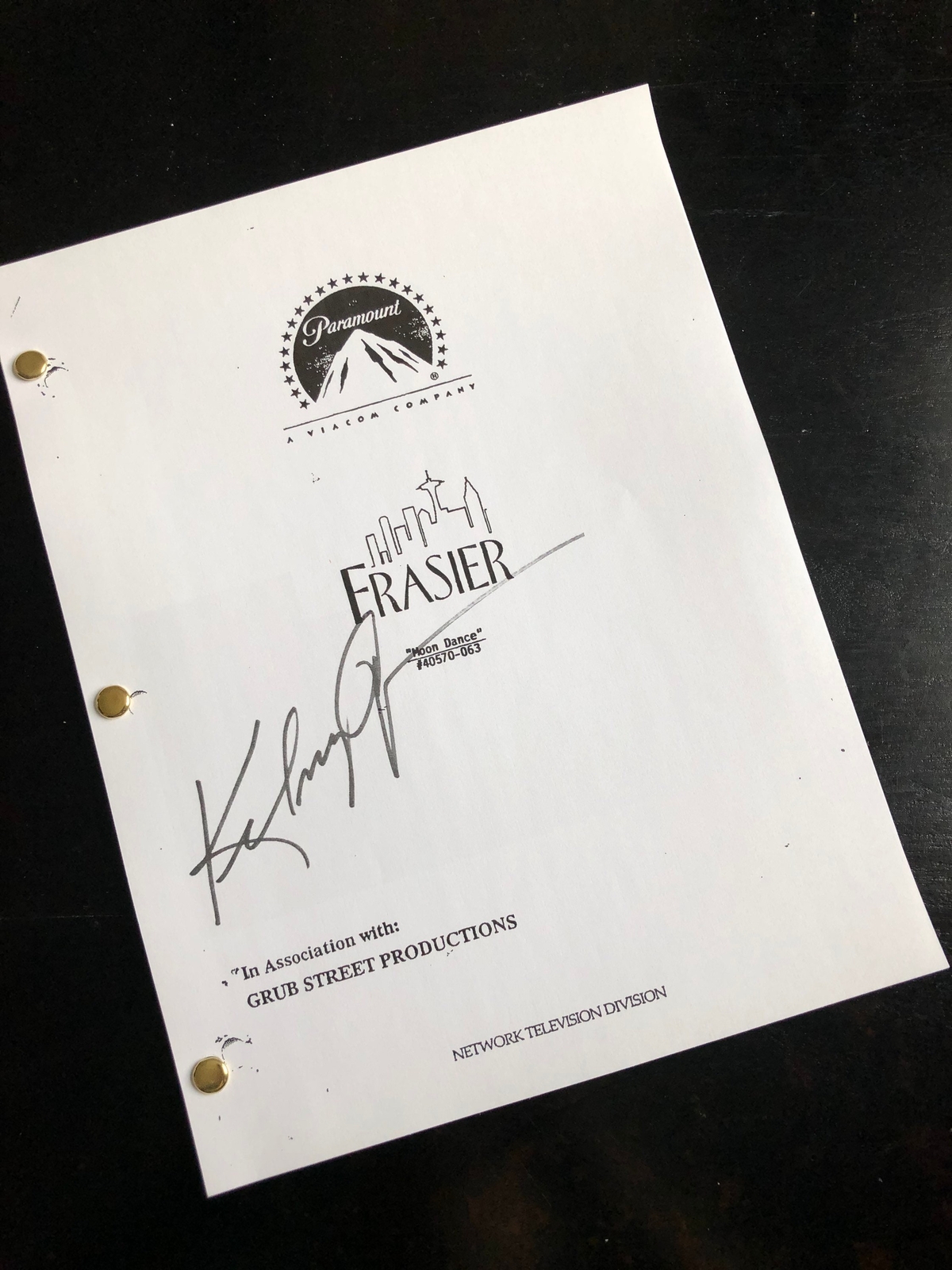 Frasier Tv Show Script With 47 Pages Autograph Kelsey Grammer ...