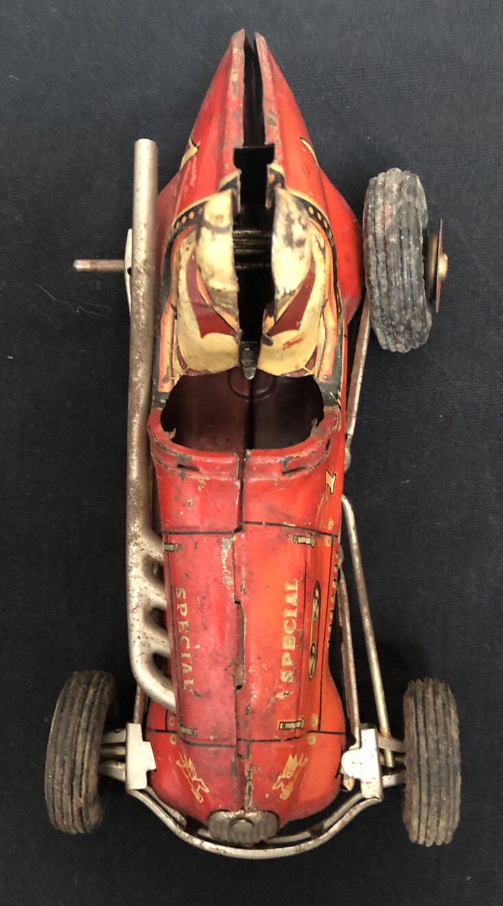 Yonezawa Tin Friction TOMY CHAMPION MIDGET RACER #4 Toy RACE CAR Japan ...