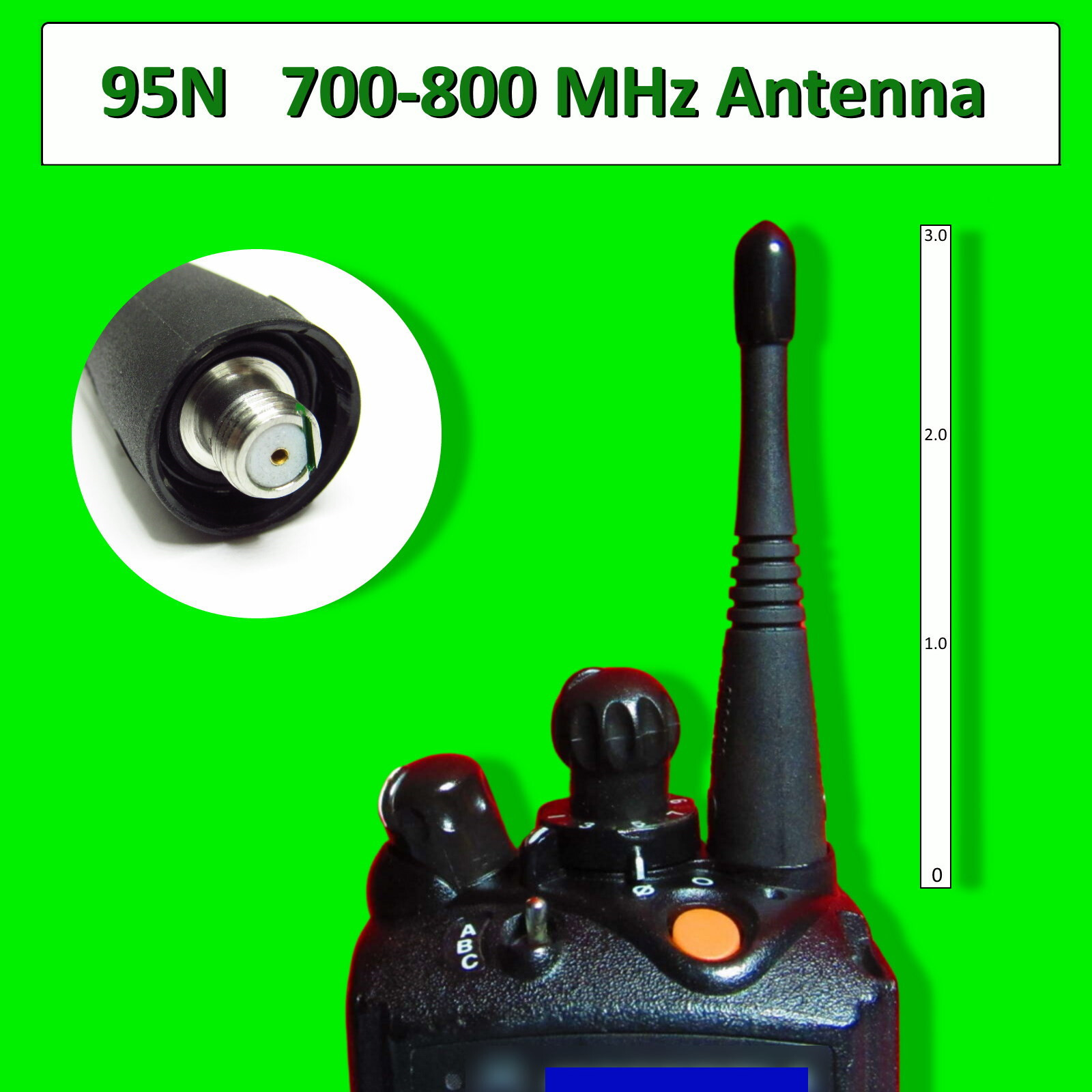 95N TUNED 3" 700 800 Antenna for Motorola HT1000 JT1000 VISAR STX ASTRO ...