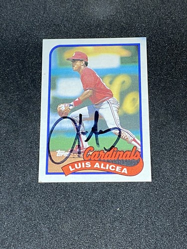 Luis Alicea 1989 Topps #588 St. Louis Cardinals Signed Auto Autographed ...