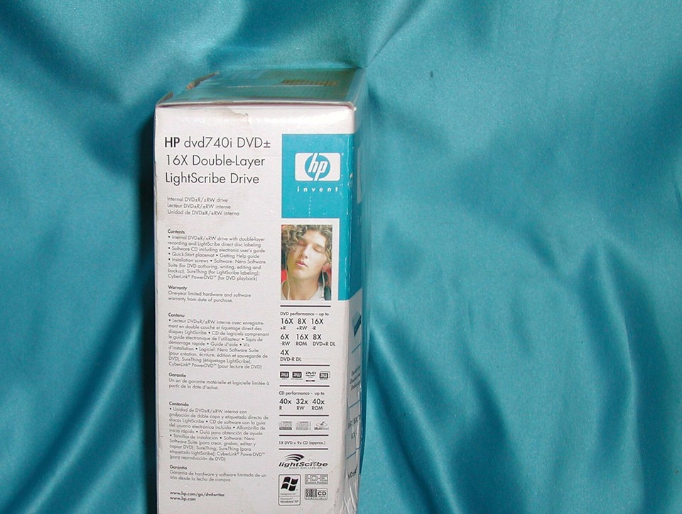 HP dvd740i DVD Writer Double Layer LightScribe Drive “Great Find” Super ...