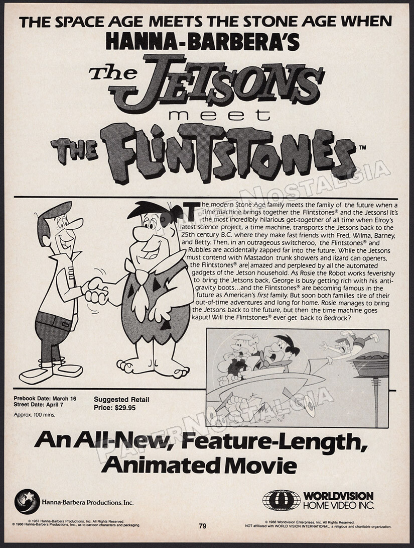 The JETSONS Meet The FLINTSTONES__Original 1988 Trade AD / ADVERT ...