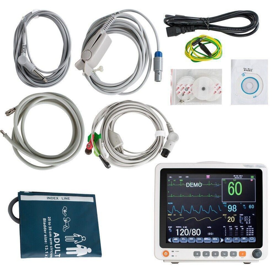 Patient Monitor ICU CCU Vital Signs ECG NIBP RESP TEMP SPO2 PR 12.1 ...
