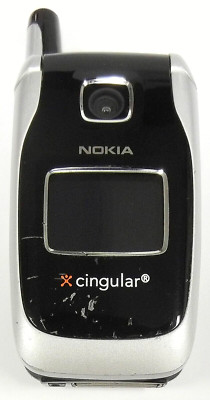 Nokia 6102 / 6102b - Black and Silver ( AT&T / Cingular ) Rare Flip ...