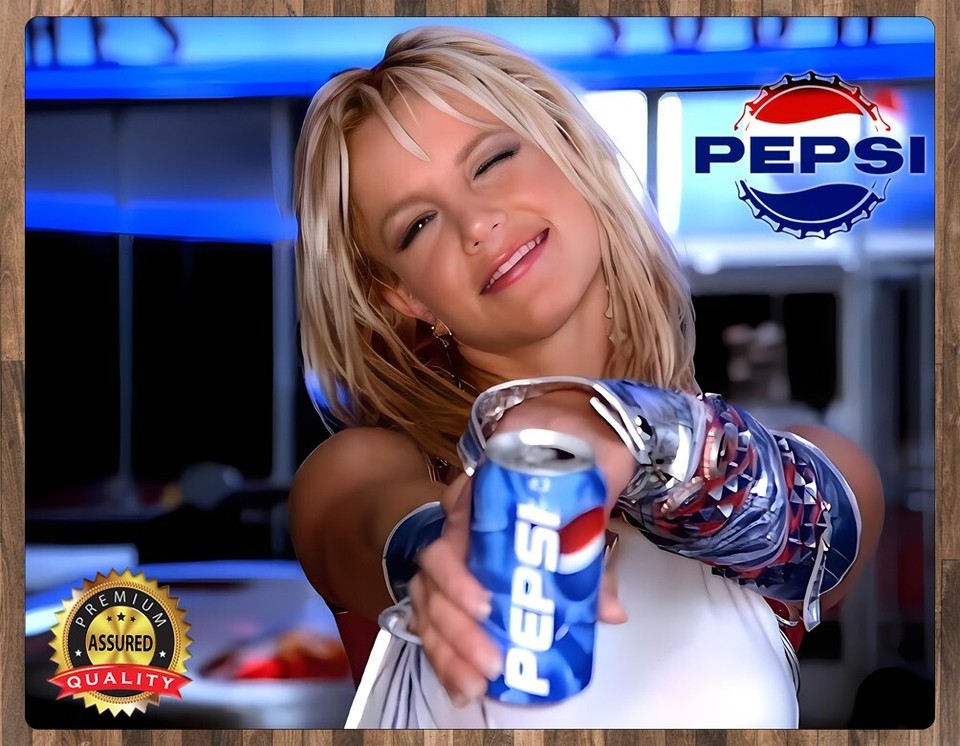 Britney Spears - Pepsi -Pop Open A Pepsi - Metal Sign 11 x 14 | eBay