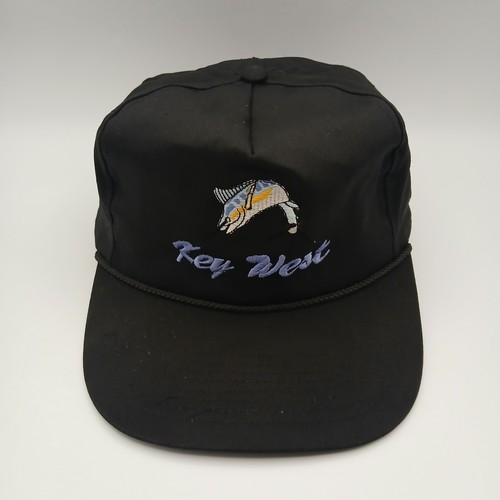 Key West Florida Hat Souvenir Cap Snapback Black Rope Purple Script ...