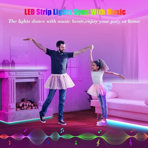 Tenmiro 65.6ft Led Strip Lights Smart Led Light Strips Music Sync Color ...