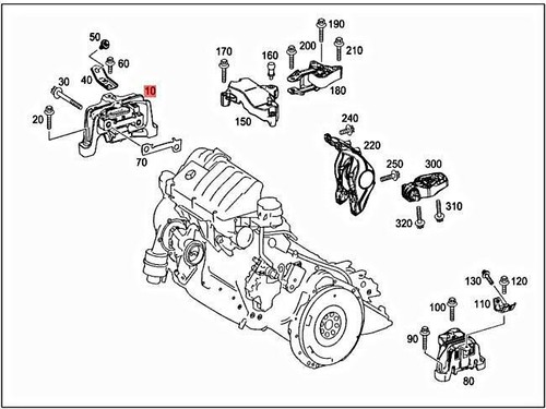 Genuine MERCEDES C117 W176 X117 X156 A-CLASS W176 Engine mount ...