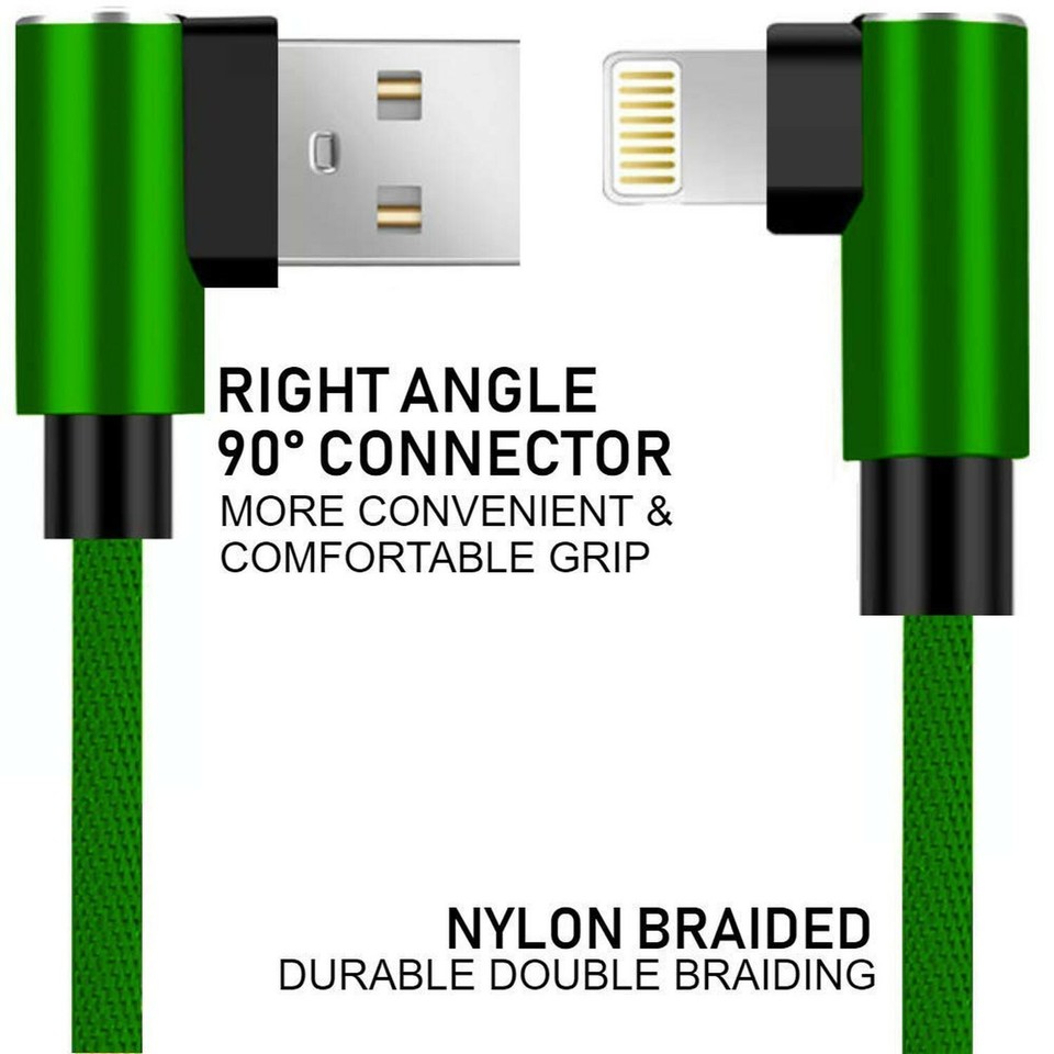 Boost+ Right Angle Chargers Nylon Braided to USB A Cable 90-Degree ...