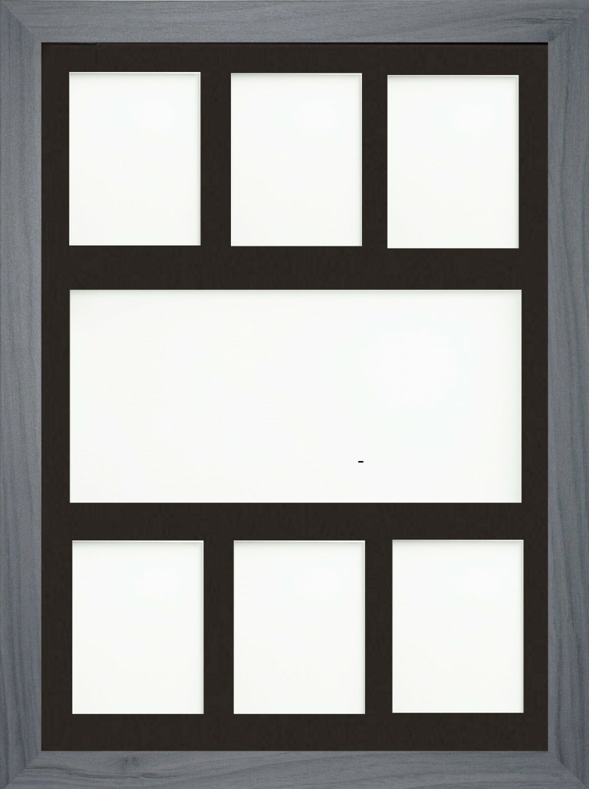Grey Multi Aperture Photo Picture Frame & Mount With Choice Of 23 ...