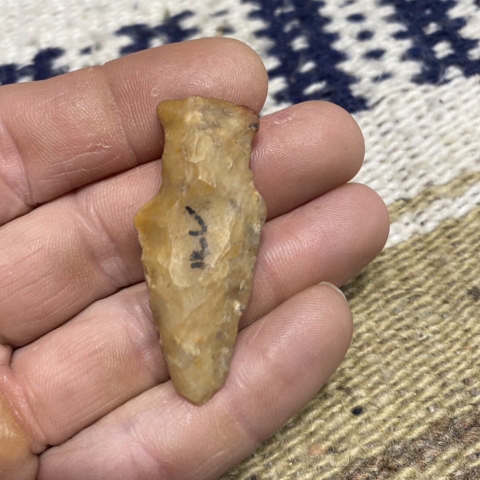 MLC s1757 Semi Translucent Stemmed Arrowhead Illinois Artifact X James ...