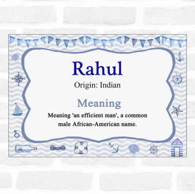 Rahul Name Meaning Nautical Certificate | eBay