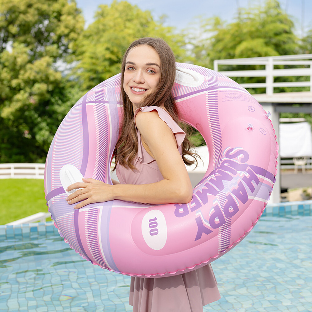Swimming Circle Tube with Handle Blow Up Swim Tube Large Swim Ring for ...