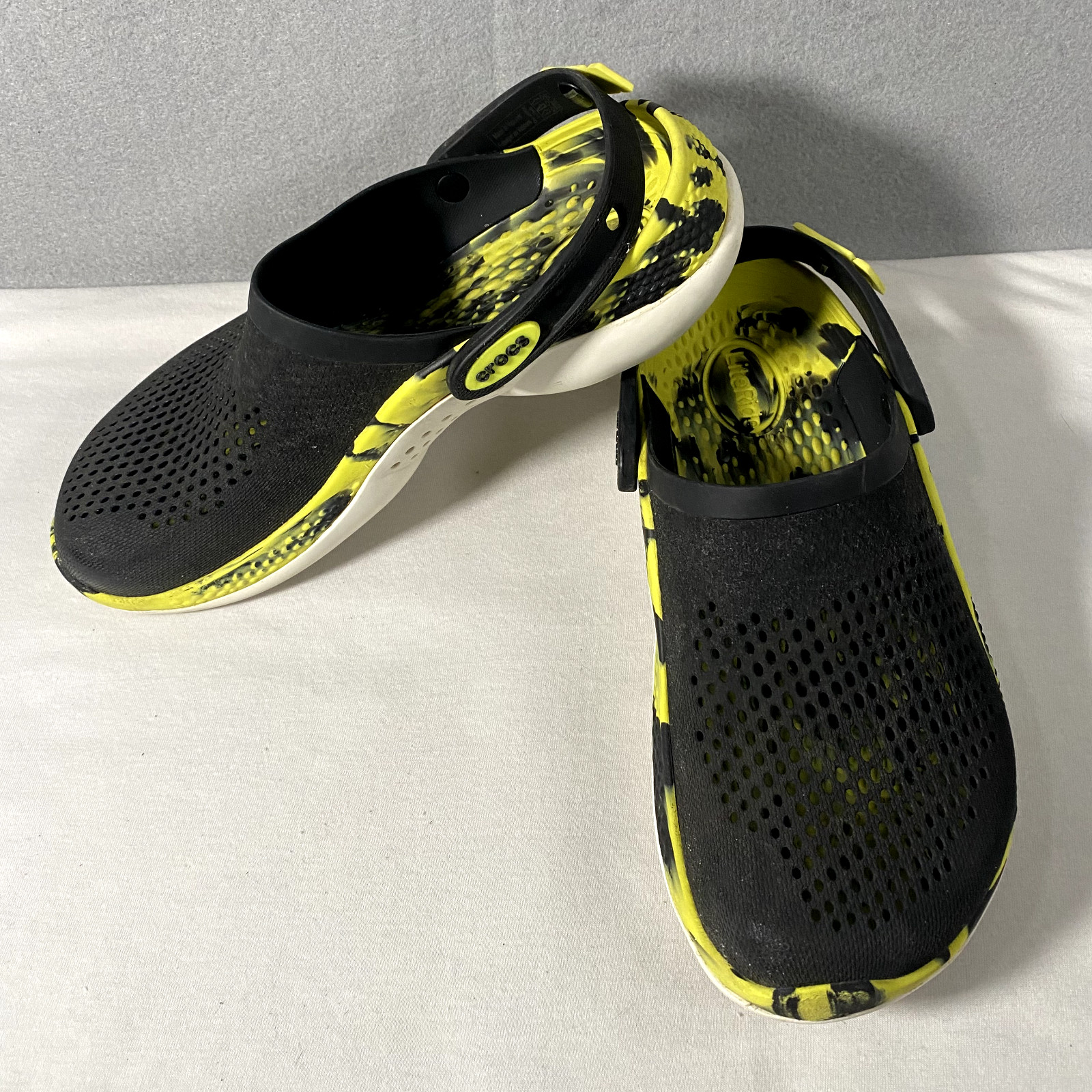 Crocs Ride Lite Black Yellow Camo Slip On Clog Shoes … - Gem