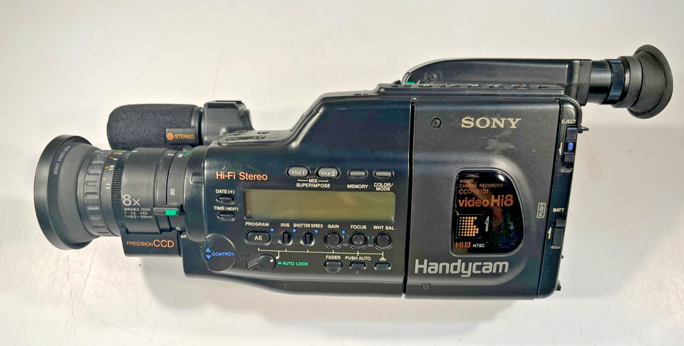 Vintage Sony CCD-V101 Handycam Hi8 Video Camera Recorder for Parts or ...