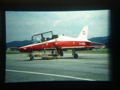 Kodachrome slide Swiss Air Force BAe Hawk U-1266 Emmen 1996 (HHX) | eBay
