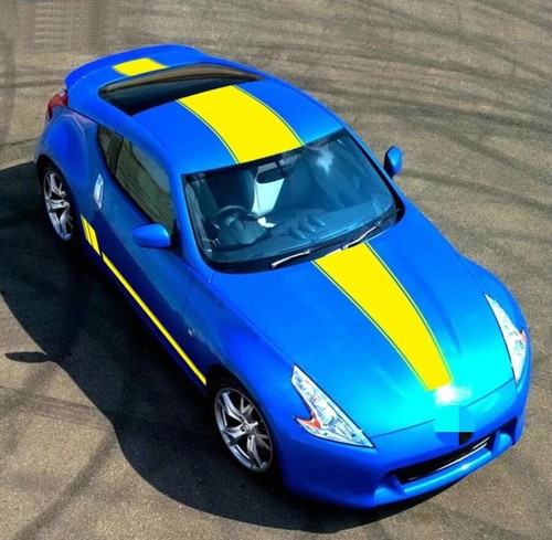 For Nissan 370Z Nismo Racing Stripe Side Hood Roof Rear Vinyl Decals ...