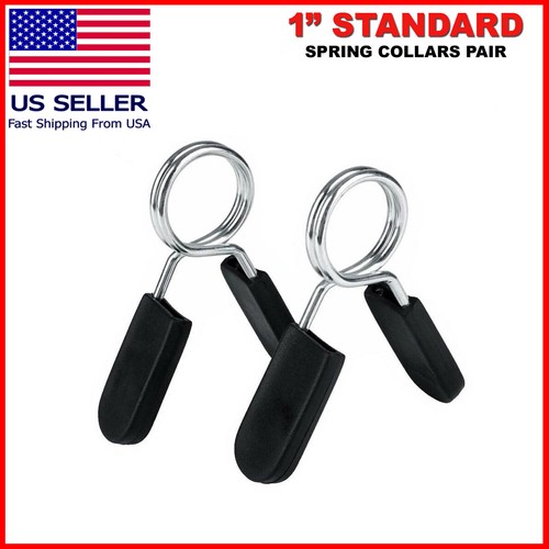 Spring Clip Collars Weight Dumbbell Handles for Standard 1-inch Bars ...