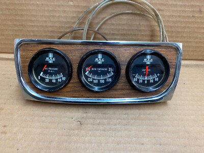 1960s 1970s RAC High-Performance Gauge Cluster | eBay