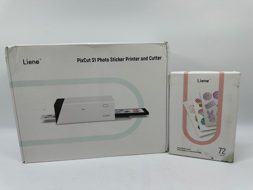 Liene PixCut S1 Color Sticker Printer & Cutting Machine + 72 Sheets 4x7 ...