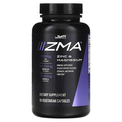 2 X JYM Supplement Science, ZMA, Zinc & Magnesium, 90 Vegetarian ...