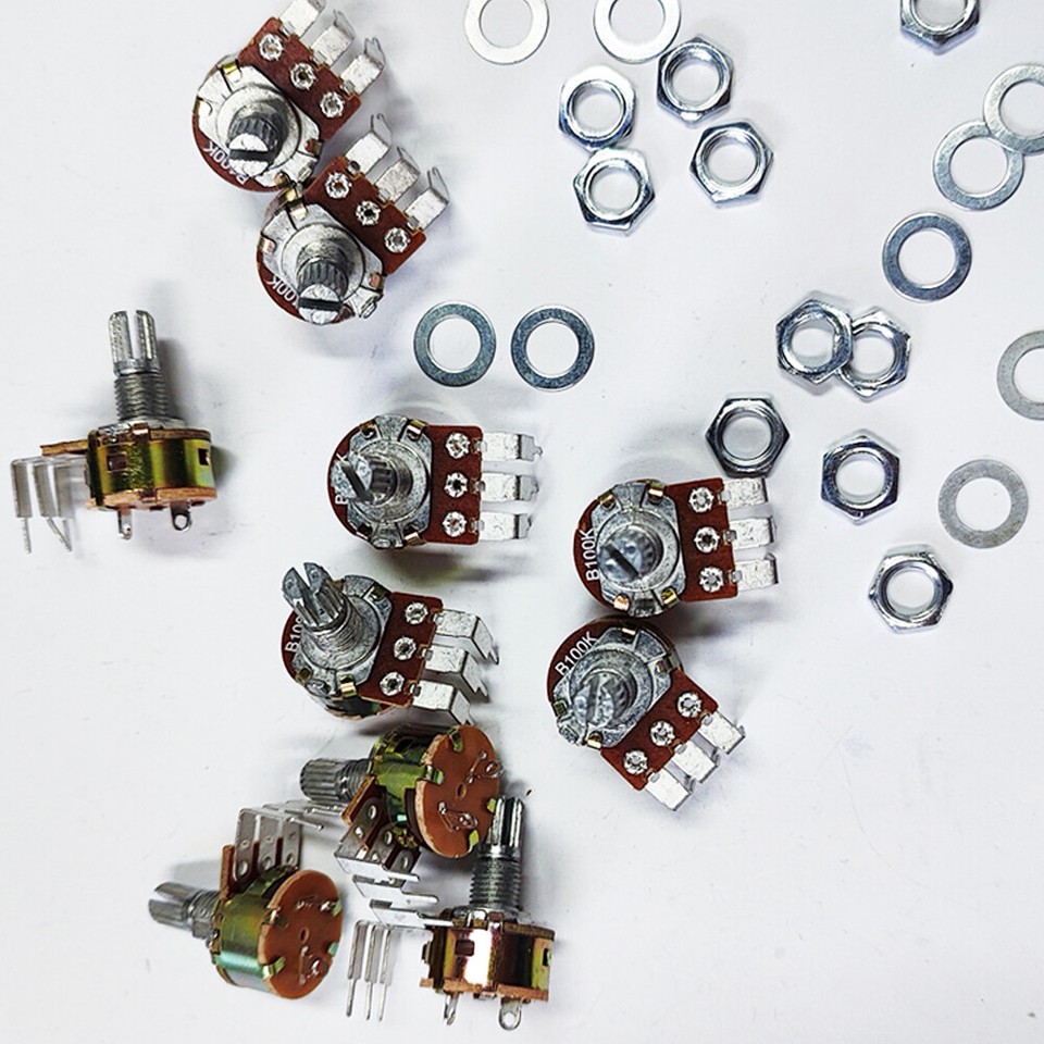 10Pcs 100K WH148 Ohm Linear Taper Rotary Potentiometer Panel Pot B100K ...