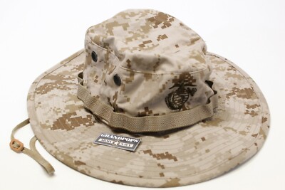 USMC DESERT MARPAT EGA JUNGLE HAT WIDE BRIM 3" MADE IN USA | eBay