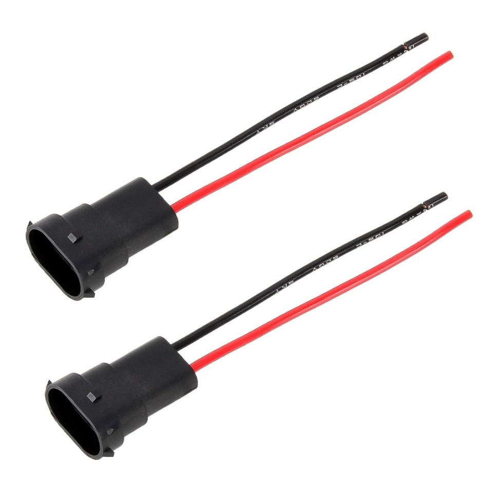 Wire Pigtail Male H8 Two Harness Fog Light Bulb Plug Socket Connector ...