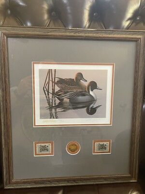 Phil Scholer 1983 Federal Duck Stamp Print Gold Medallion W Double ...