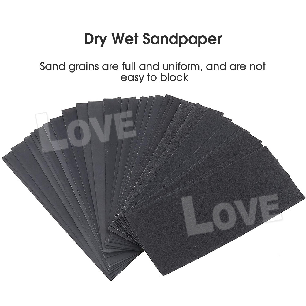 45Pcs Wet&Dry Sandpaper Polishing Abrasive Waterproof Paper Sheets 400 ...
