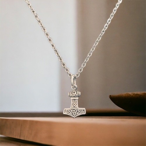 925 Sterling Silver Viking Thors Hammer Thor's Mjolnir Pendant FREE ...