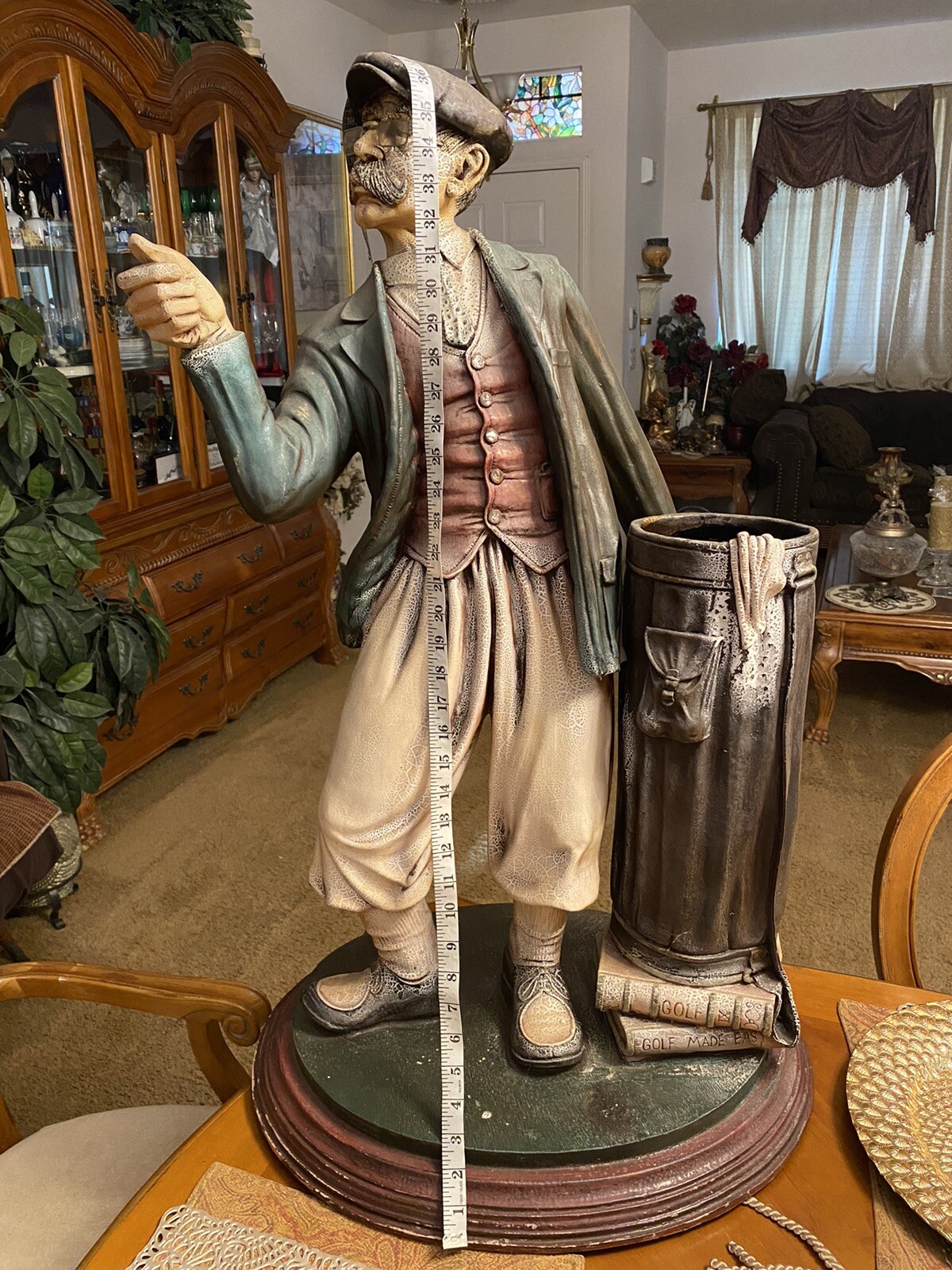 Rainy Day Golfer Statue By Peter Mook Rare Collectible Figure Resin | eBay