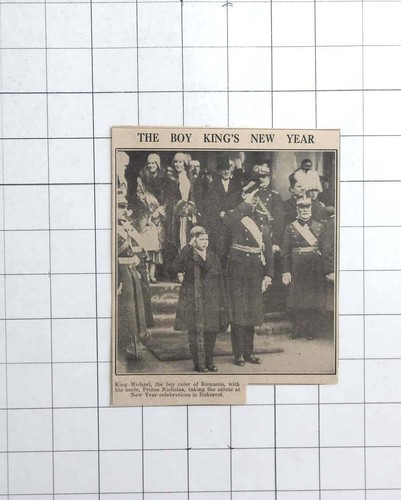 1930 King Michael, The Boy Ruler Of Romania, With His Uncle Prince ...