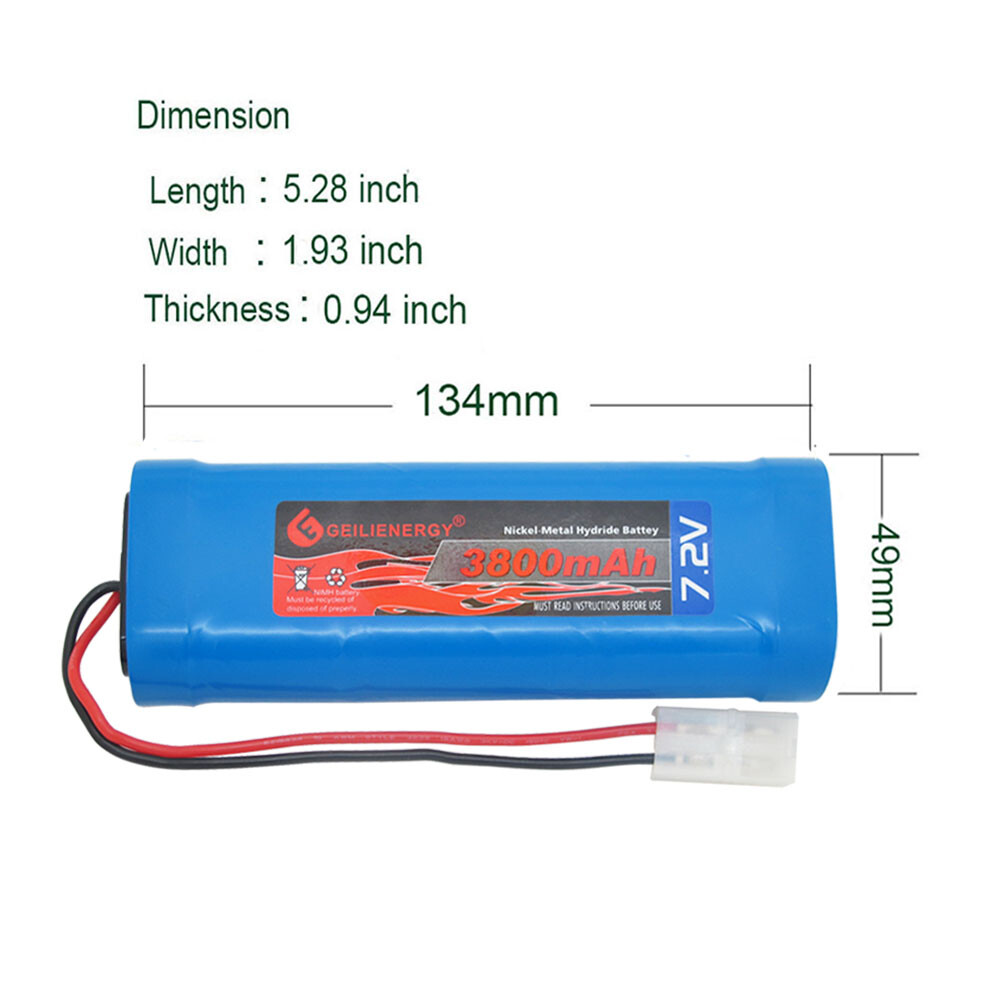 1pcs 7.2V 3800mAh For Rc Car Rechargeable Battery + 1pcs Charger Tamiya ...