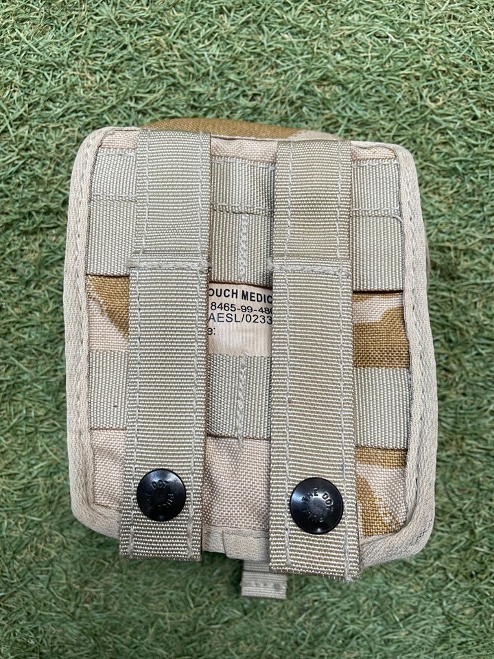 BRITISH ARMY Medical Pouch POUCH Desert Camouflage Webbing Issued ...