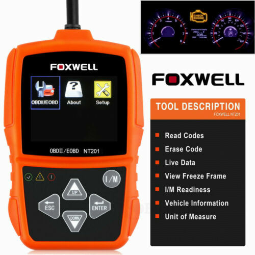 Foxwell NT201 OBD2 EOBD CAN Fault Code Reader Scanner Car Diagnostic ...