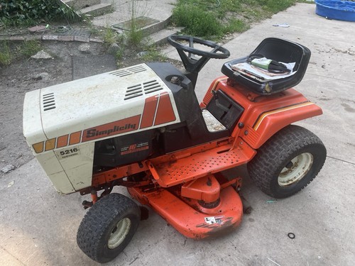 Vintage Simplicity 5216 Lawn Tractor Mower WORKING (Read All ...