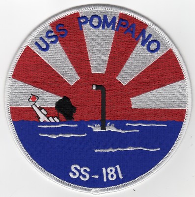USS Pompano SS 181 - Rising Sun/Scope - Submarine - BC Patch - Cat No ...