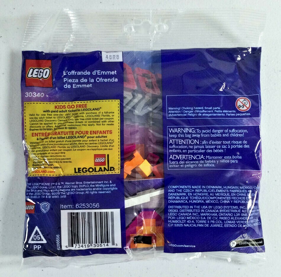 The LEGO Movie 2 Emmet's Piece Offering Set 30340 with minifigure - NEW ...
