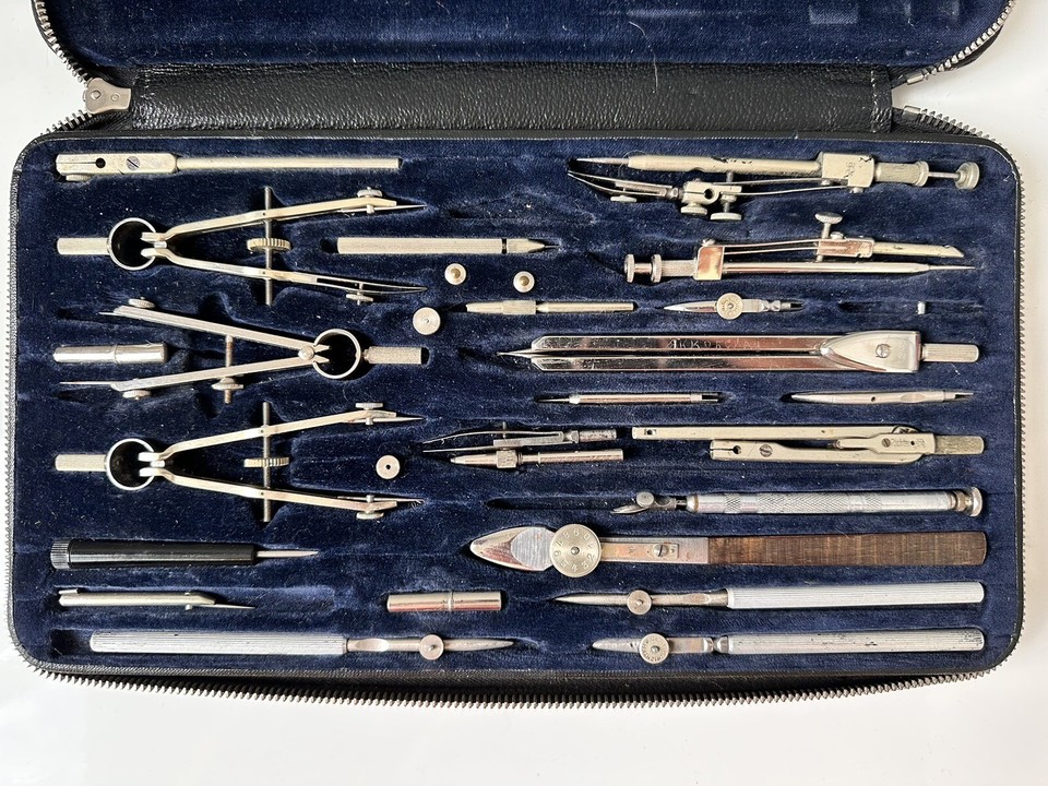 Technical/Geometry/Maths/Drawing Instrument Set math E.O. Richter&CO ...
