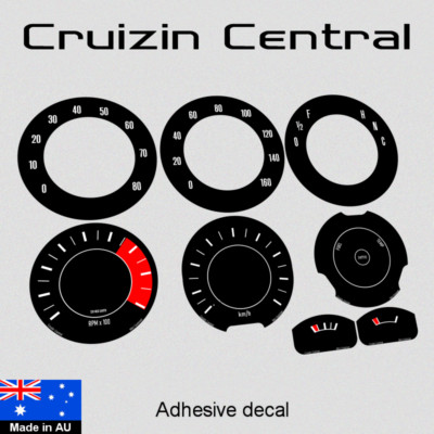 Plastic BLACK DECALS for Mini Clubman KMH MPH gauge speedo tacho ...