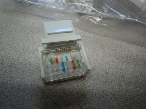 Telephone Keystone Jack Insert 6-Conductor 6P6C RJ12 CAT3 Modular ...