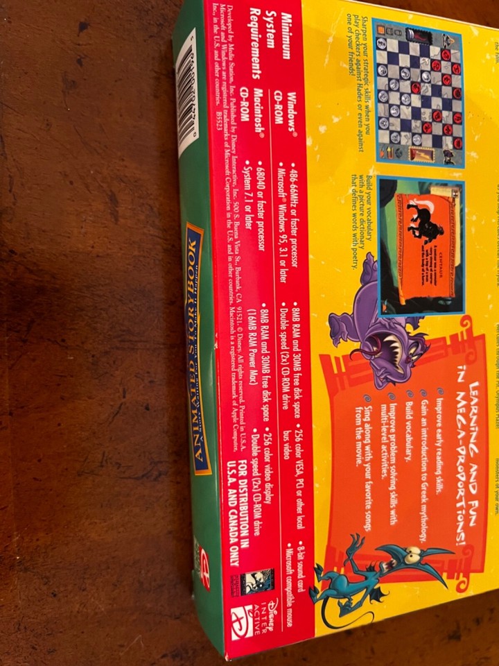 Vintage Disney Hercules Animated Storybook CD-ROM Computer Game | eBay