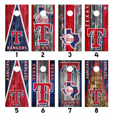 Texas Rangers Cornhole Wrap Skin Decal Vinyl Sticker MANY DESIGNS SK59 ...