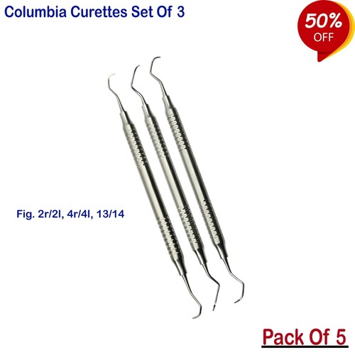Pack of 5 - Periodontal Hygienists Surgical Columbia Curette 13/14, 2R ...