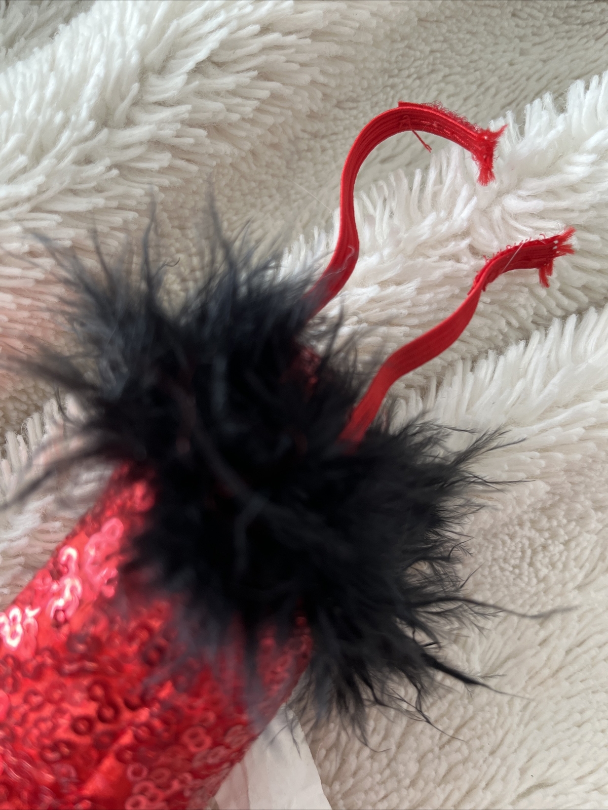 2 Piece Red sequence Devil Set With Horns And Tail - Gem