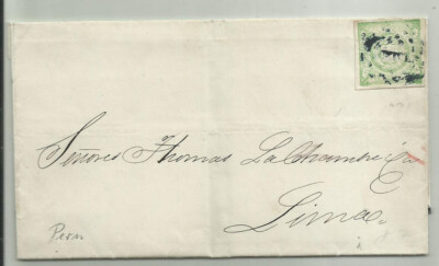 Peru Klassik Brief Einzelfrankatur nach Lima 1871 | eBay